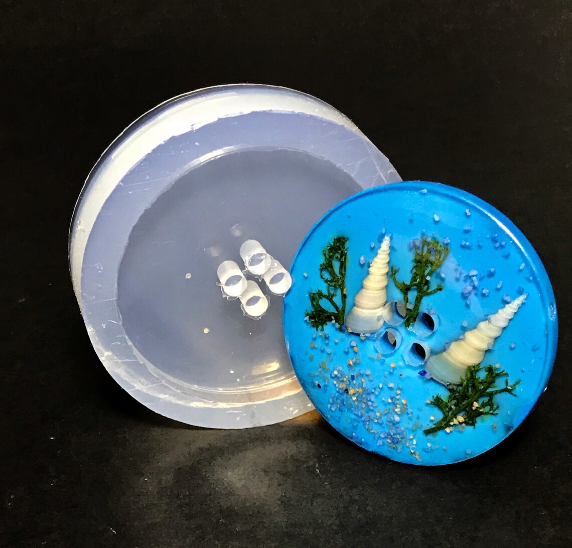 Button Mold. Alamould Large Round Button Mold. Fashion Accent. Resin ...