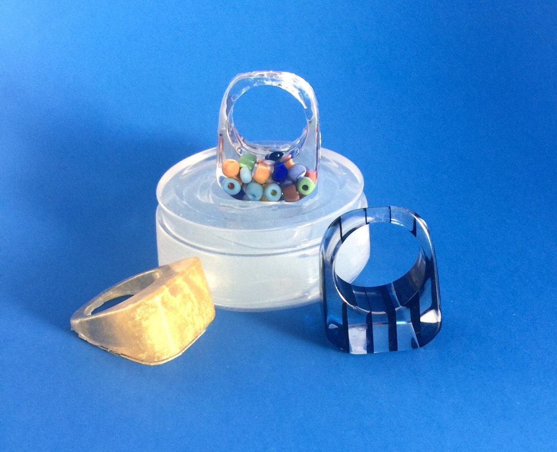 Ring Mold Size 8.5. Clear Silicone Mold. Create Your Own Resin Jewelry ...