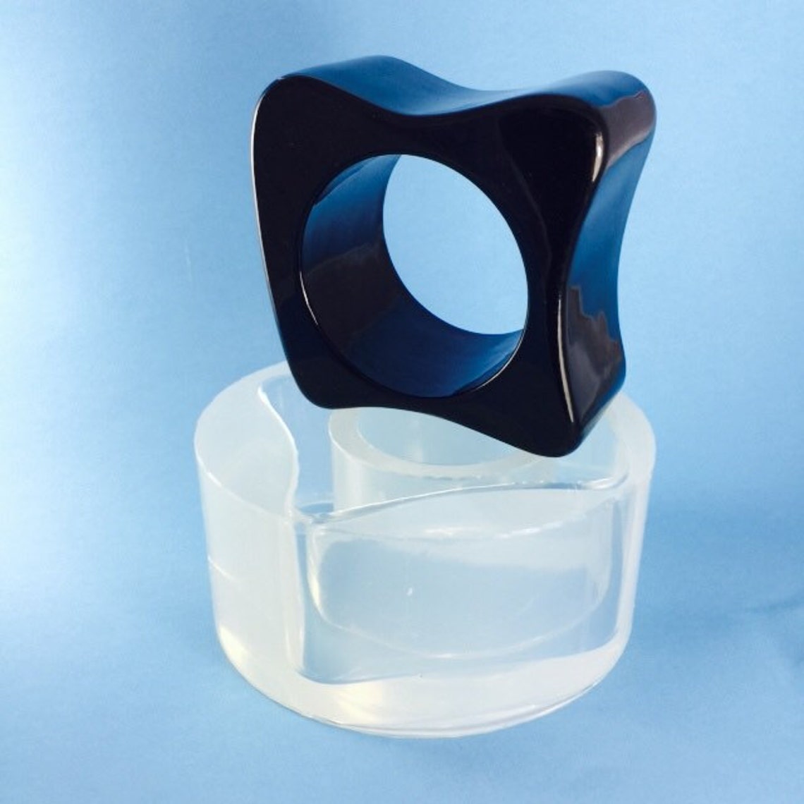 Bracelet Mold. Clear Silicone Rubber Mold for Wide Square Bangle ...