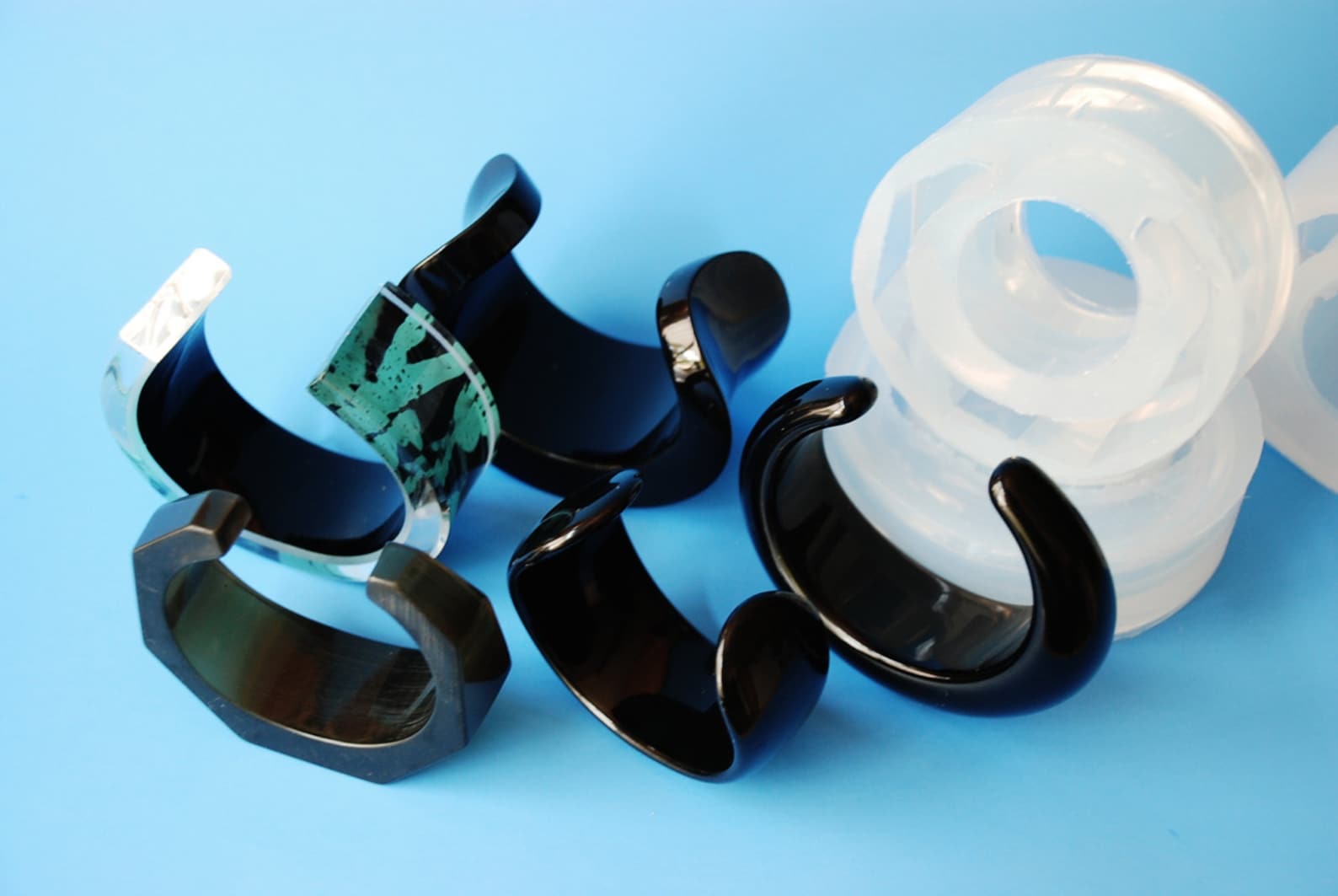 Thick Deep Cuff Bracelet Molds. Clear Silicone Rubber Molds. Create ...