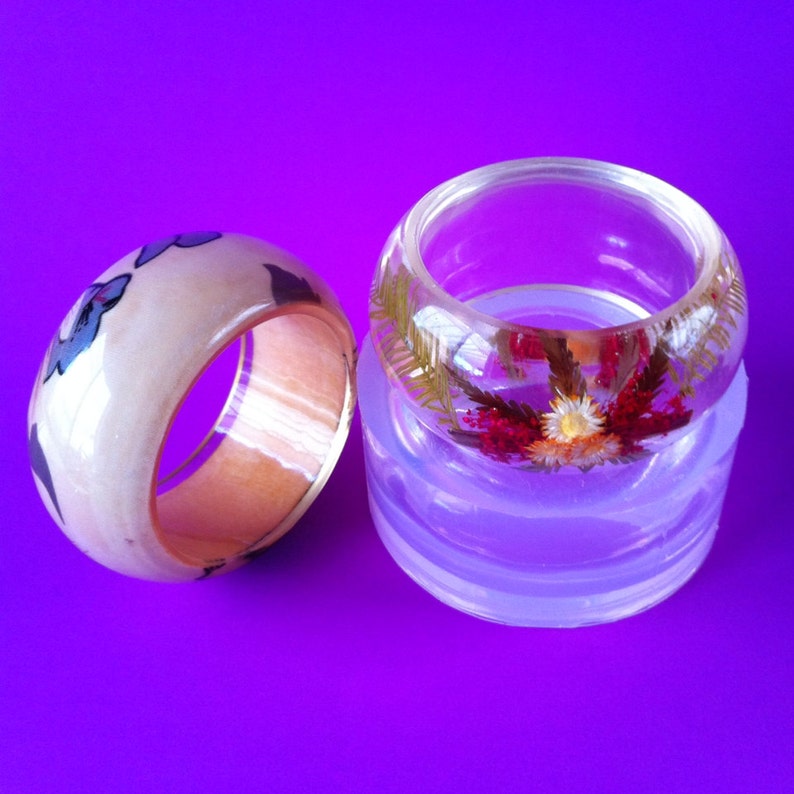 Clear Silicone Mold for Thick Wide Bangle Bracelet. Create Your Own ...
