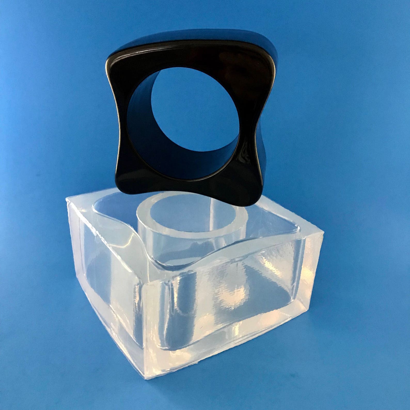 Bracelet Mold. Clear Silicone Rubber Mold for Wide Square Bangle ...