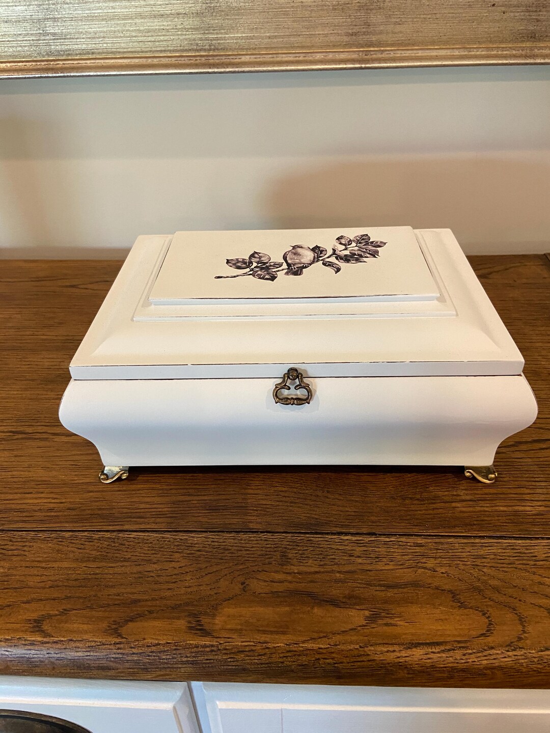 Bombay Chest W/music 1998 Upcycled Jewelry Keepsake Box W/bird Designs ...