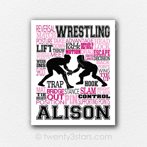 Girls Wrestling Poster - Etsy