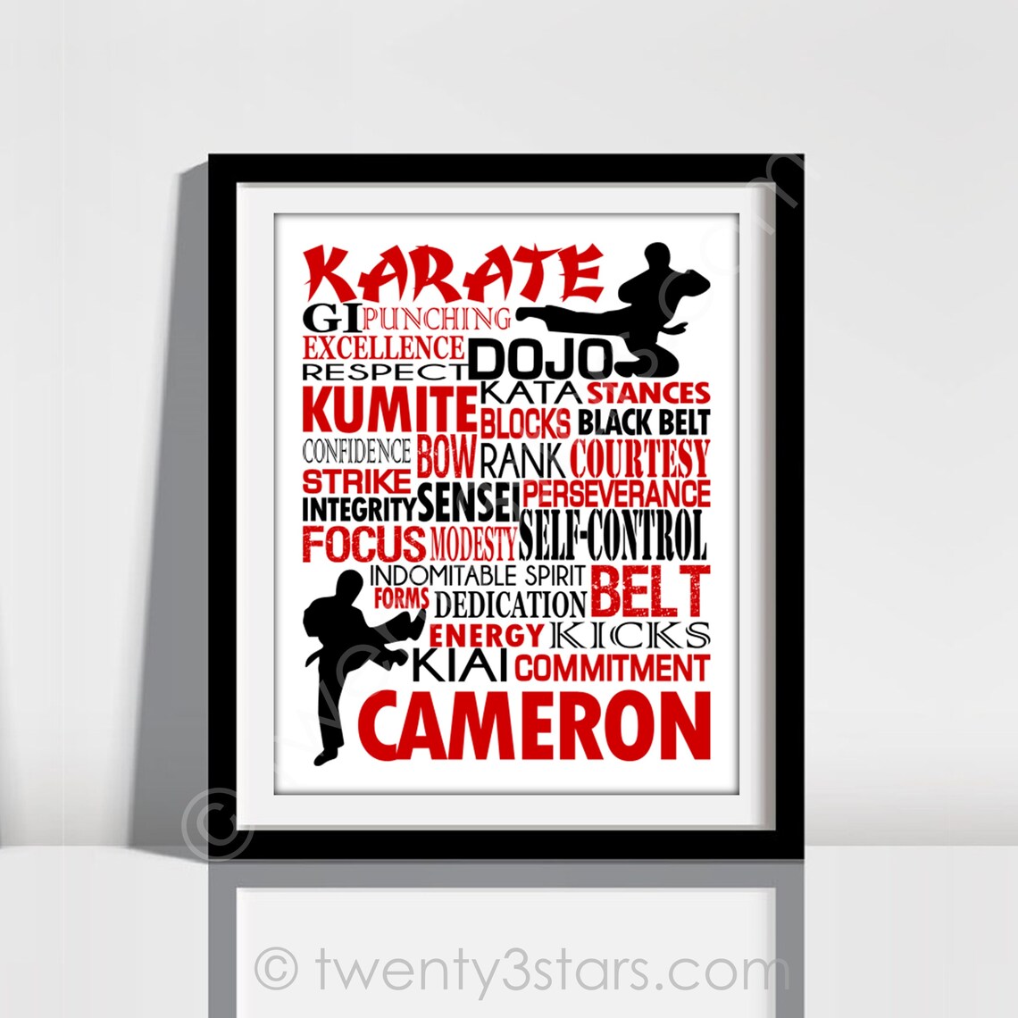 Karate Typography Poster Karate Gift Karate Coach Gift Gift | Etsy