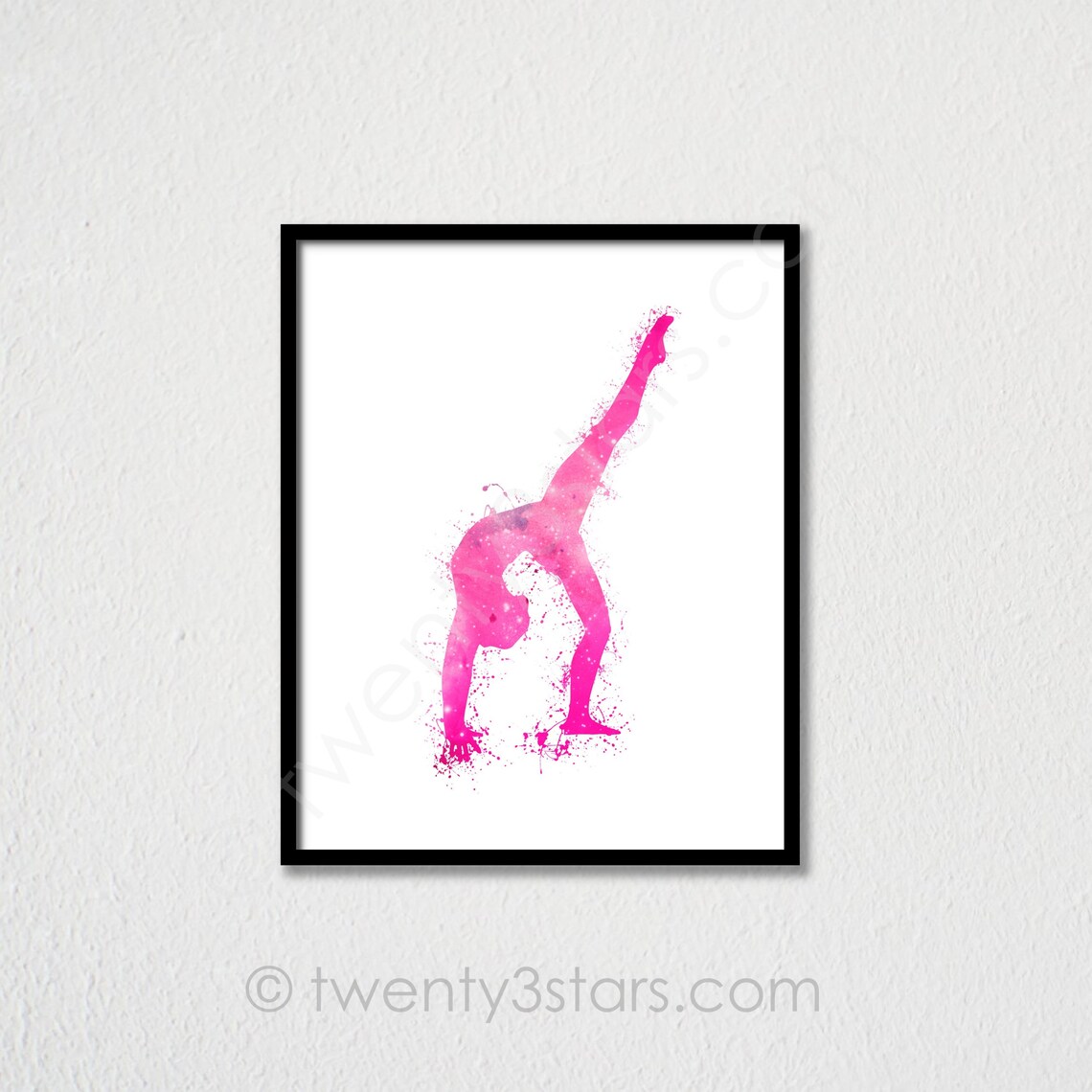 Watercolor Gymnast Poster Gymnast Art Gymnastics Gift | Etsy