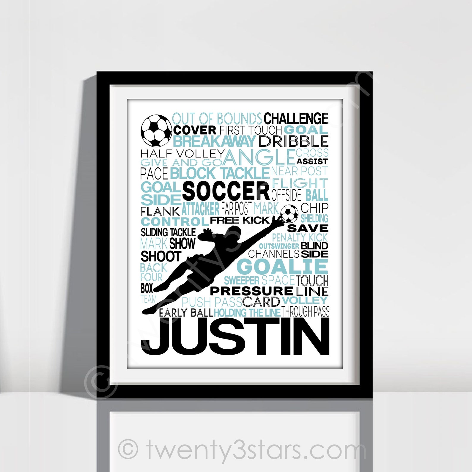 Personalized Soccer Goalie Poster Soccer Goalie Art Soccer | Etsy
