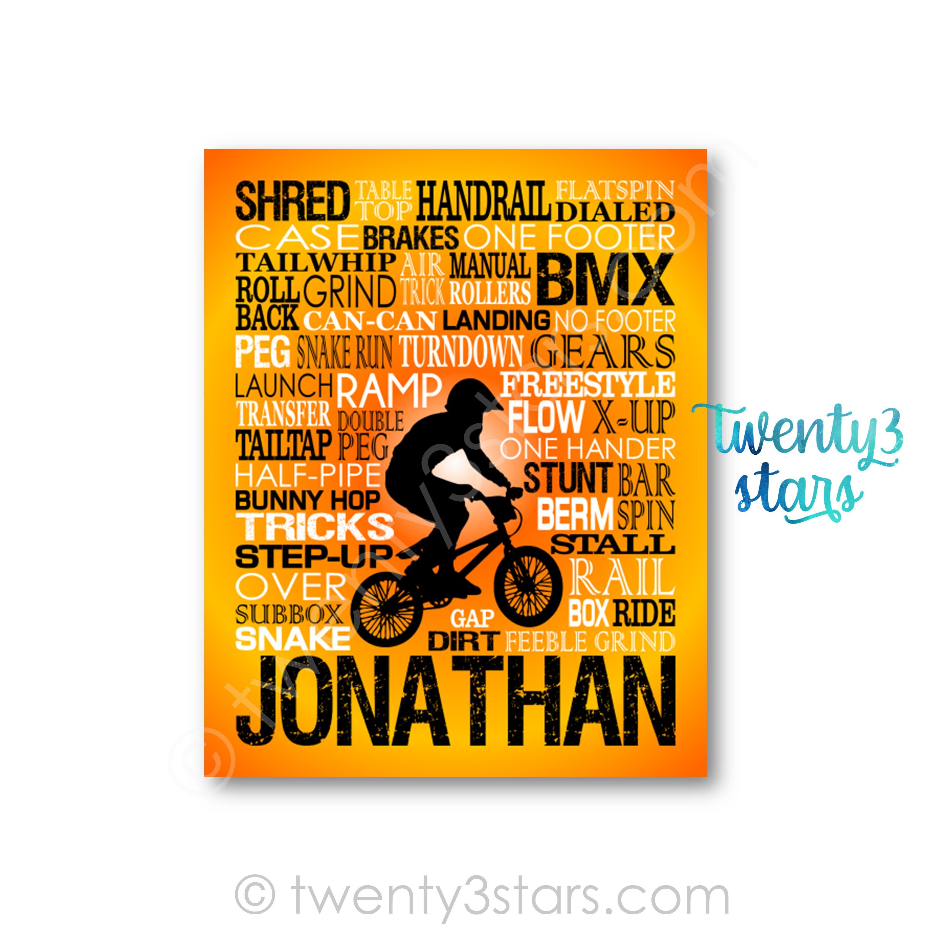 BMX Word Art Gift for Bicycle Motocross Rider BMX Gift Bmx - Etsy.de