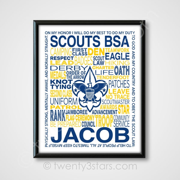 Boy Scout Wall Art - Etsy