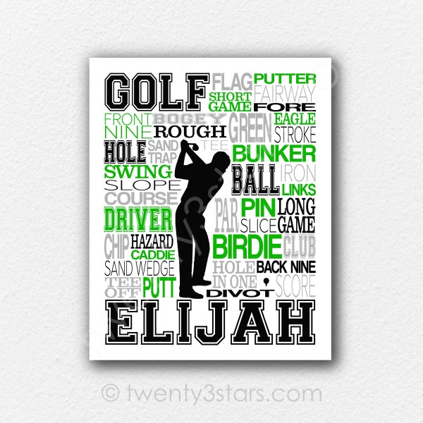 Golf Word Art - Etsy