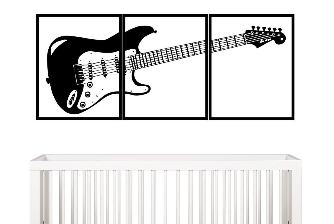 Electric Guitar Art Prints Guitar Poster Art Gift for - Etsy
