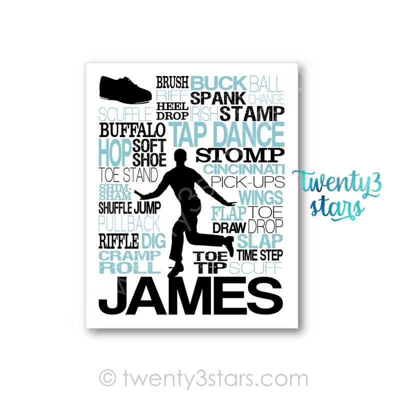 Tap Dance Typography Poster Tap Dancer Art Tap Dancer Gift - Etsy