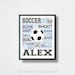 Girl's Soccer Poster, Girls Soccer Typography, Gift for Soccer Players ...