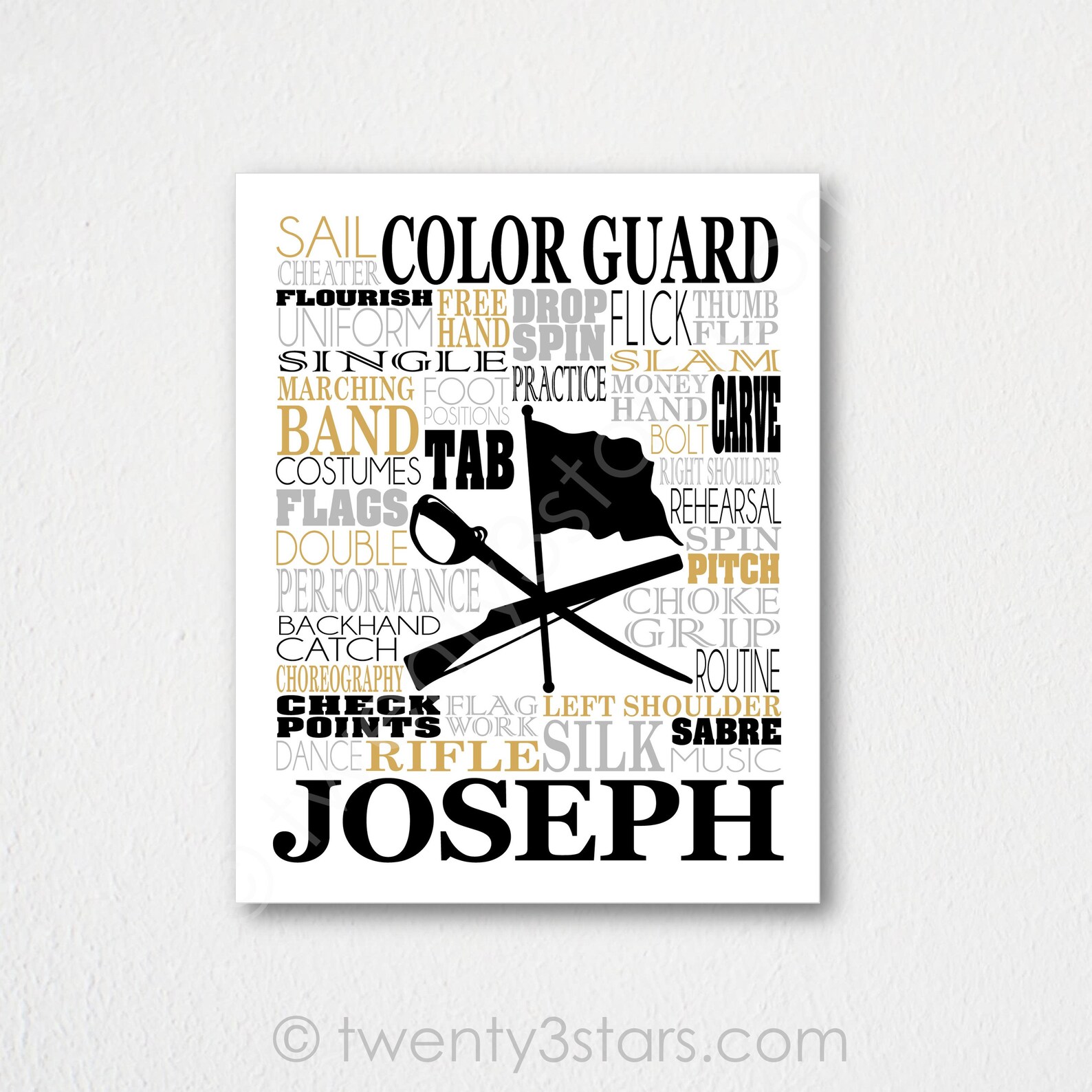 Colorguard Flag Word Art Color Guard Art Color Guard Team - Etsy