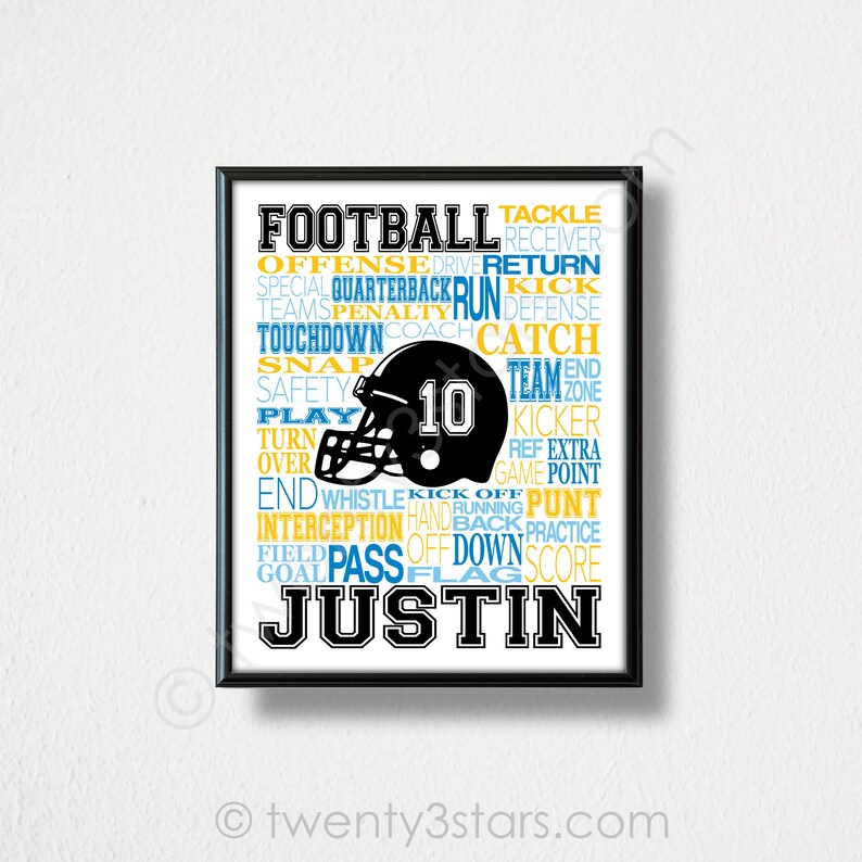 Football Kicker Art Football Typography Poster Football Team - Etsy