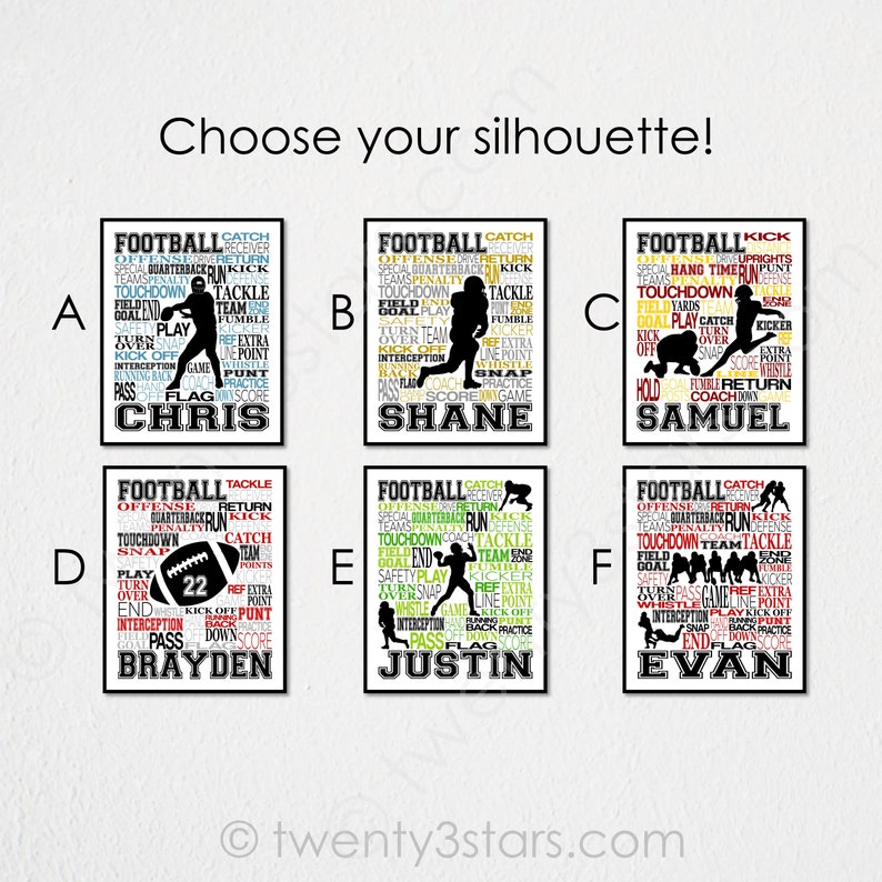 Football Kicker Art Football Typography Poster Football Team - Etsy
