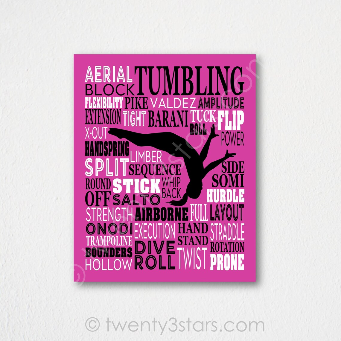 Custom Tumbling Poster Gymnast Gift Gift for Tumbler - Etsy