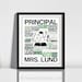 Personalized Principal Poster, Educator Gift, Gift for School Principal ...