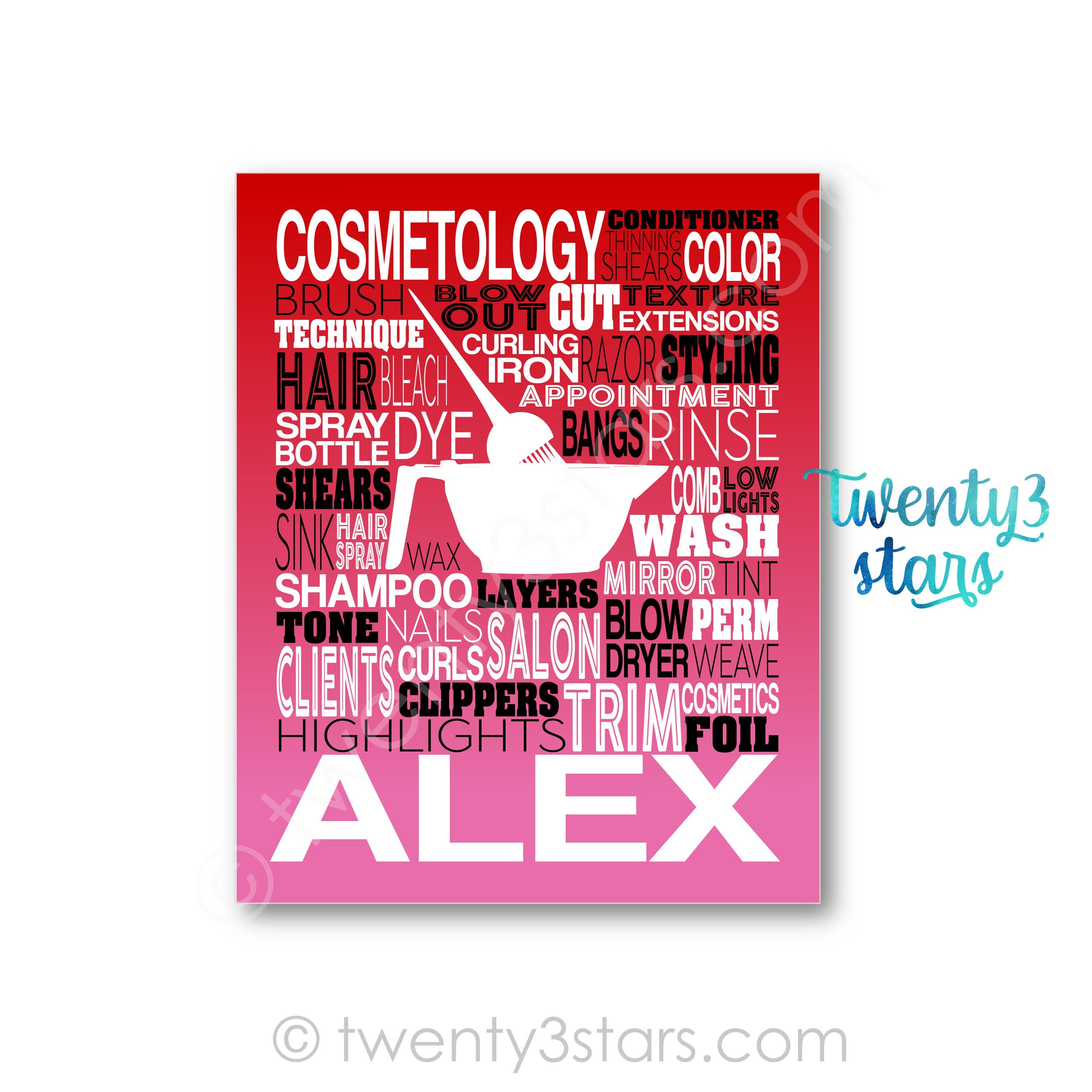 Cosmetologist Poster Hairdresser Wall Art Hair Stylist - Etsy UK