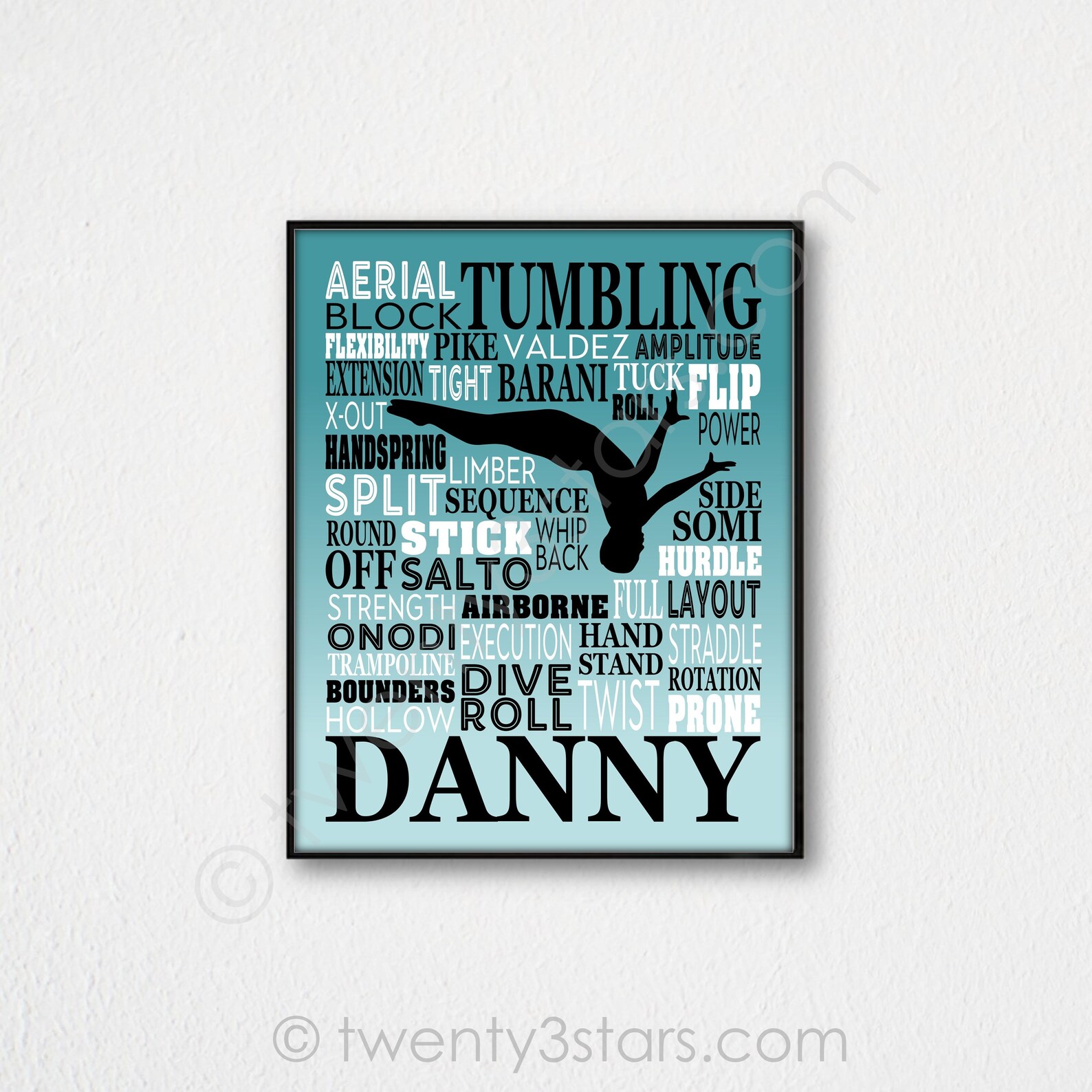 Custom Tumbling Poster Gymnast Gift Gift for Tumbler - Etsy