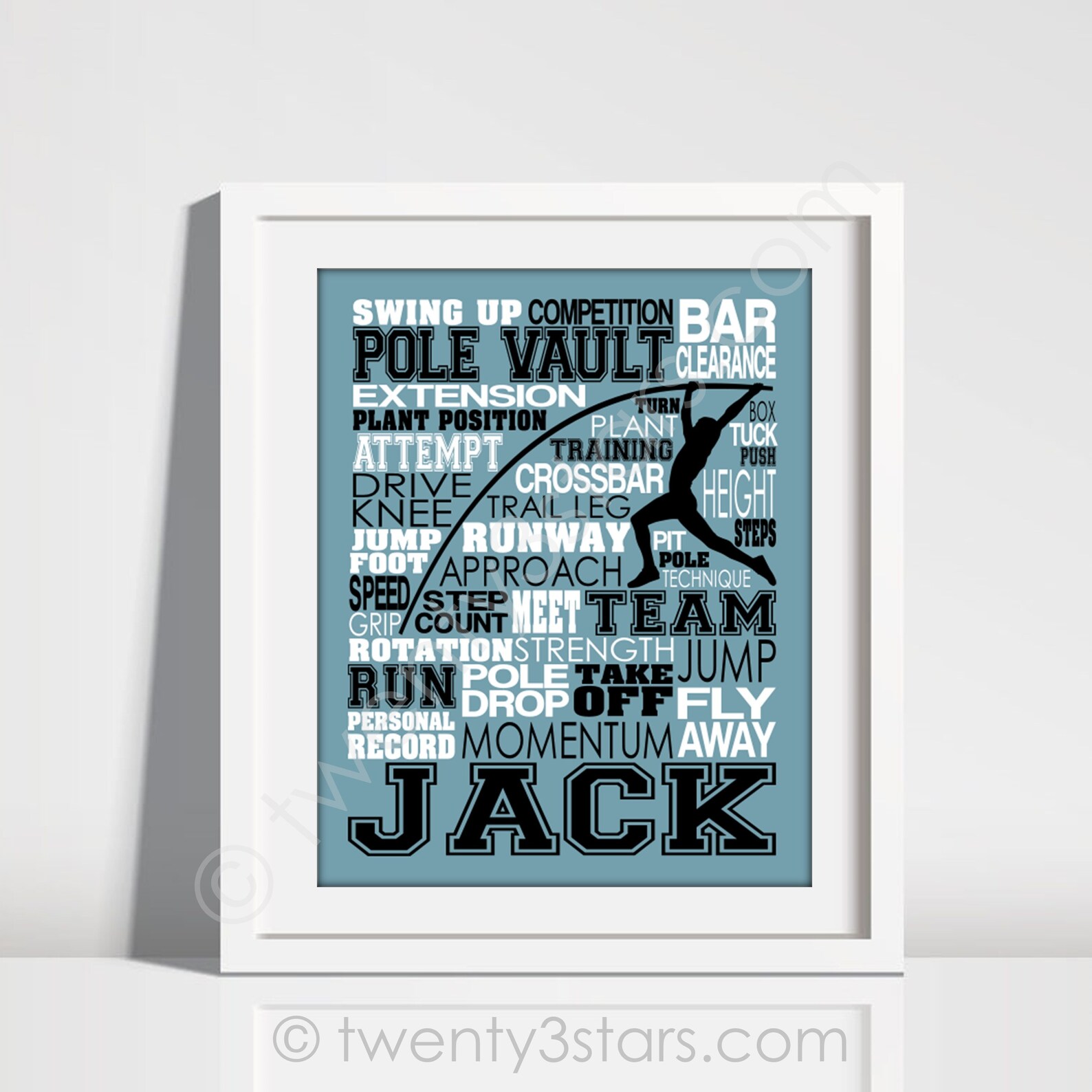Pole Vaulting Gift Pole Vault Typography Poster Track and - Etsy