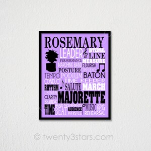 Custom Majorette Poster Gift Formajorette Drum Major Gift - Etsy