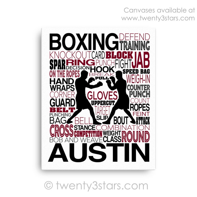 Women's Boxing Poster Boxing Typography Boxer Gift Gift - Etsy