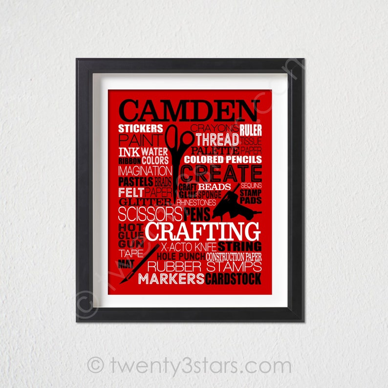 Crafter Typography Poster Crafting Gift Craft Artist Gift | Etsy