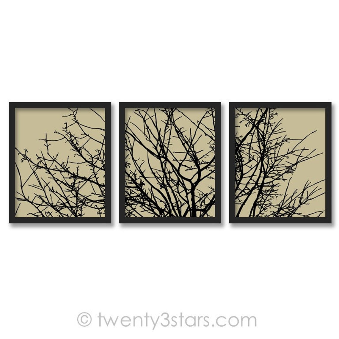 Tree Branches Set of 3 Posters or Art Prints Tree Wall Art | Etsy