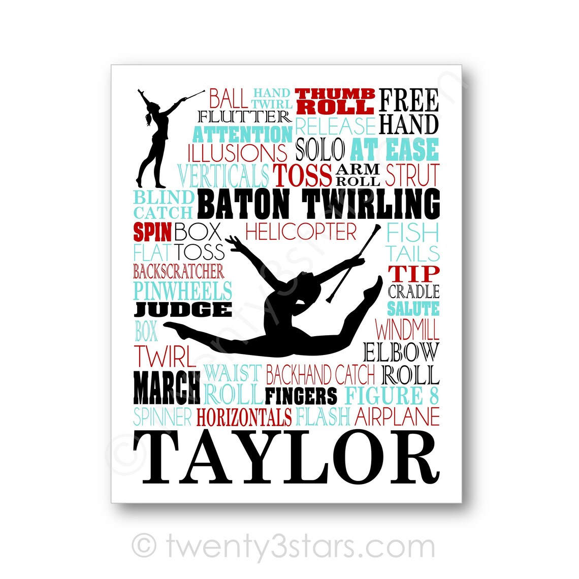Custom Majorette Poster Gift Formajorette Drum Major Gift - Etsy