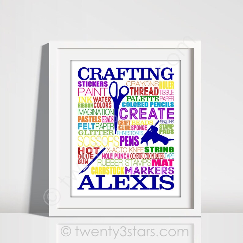 Crafter Typography Poster Crafting Gift Craft Artist Gift - Etsy