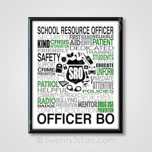 School Resource Officer Gift, SRO Poster, Resource Officer Gift, School ...