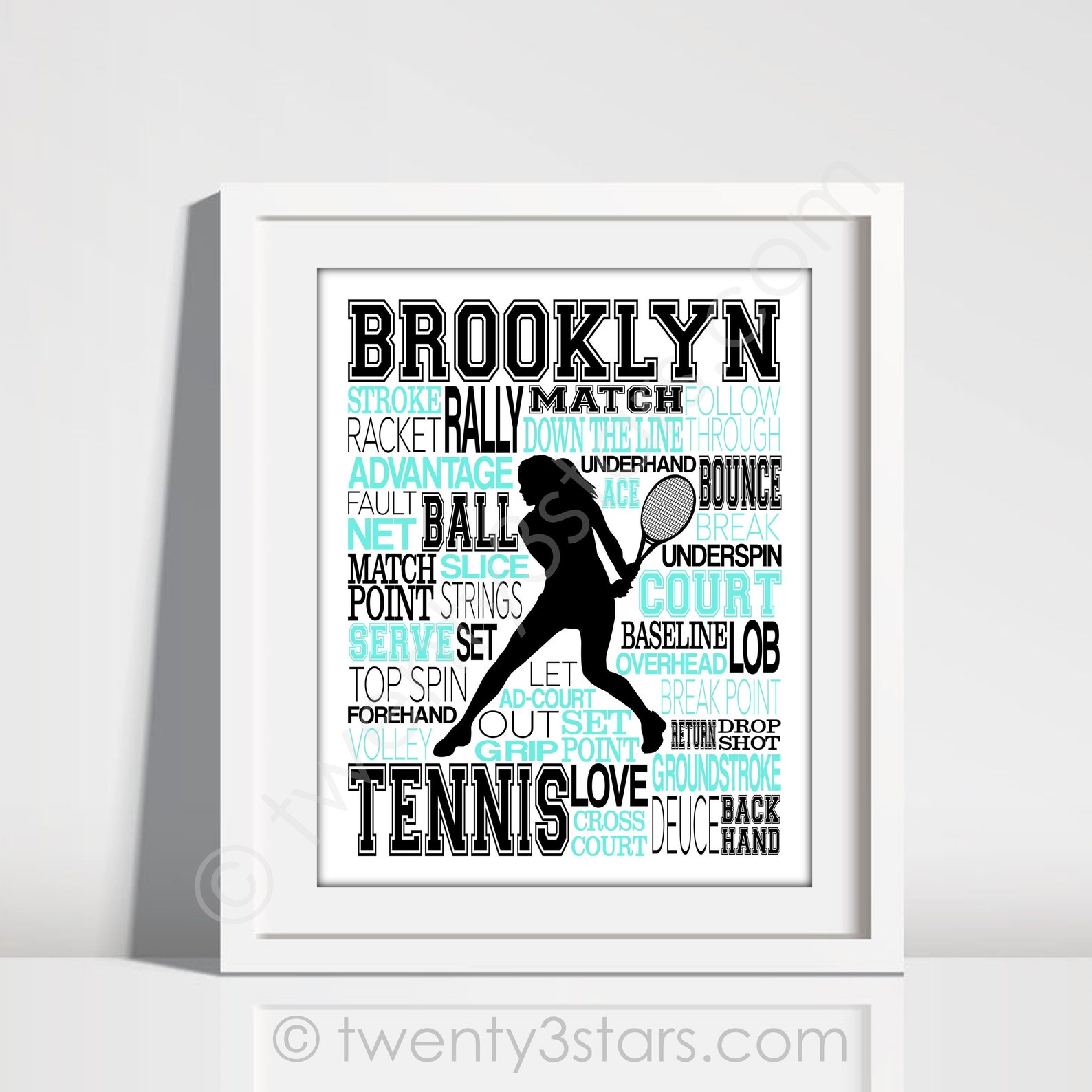 Girl's Tennis Art Prints Tennis Art Tennis Poster | Etsy