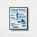 Crafter Typography Poster, Crafting Gift, Craft Artist Gift, Craft Room ...
