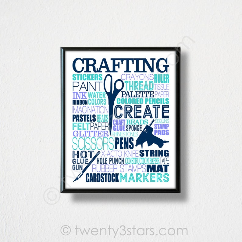 Crafter Typography Poster Crafting Gift Craft Artist Gift - Etsy
