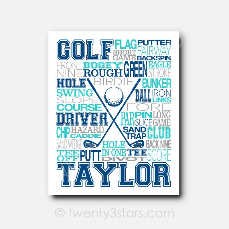 Golf Word Art - Etsy