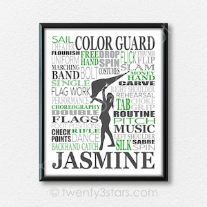 Personalized Color Guard Poster: Custom Marching Band Wall Art - Etsy