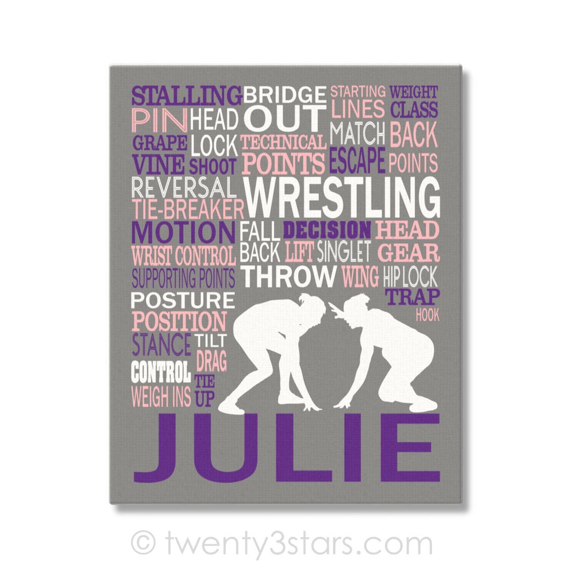 Custom Girl's Wrestling Poster Wrestler Art Wrestler - Etsy
