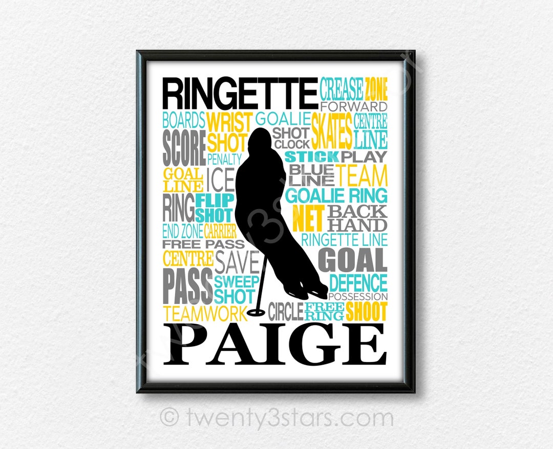 Ringette Art Girls Ringette Gift Gift for Ringette Player - Etsy
