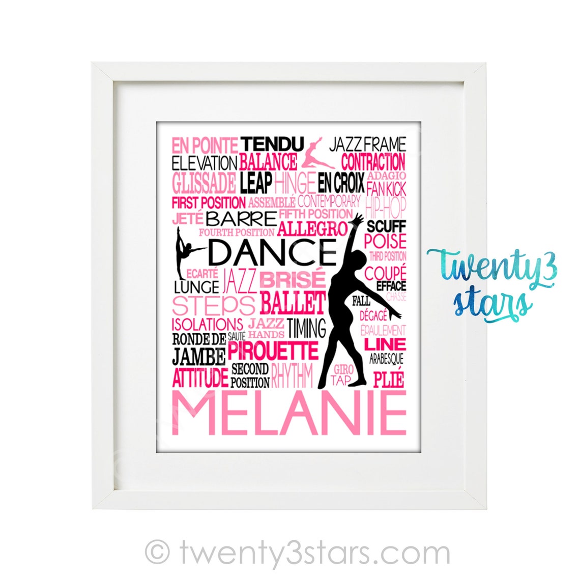 Dance Typography Poster Gift for Dancer Dance Team Art | Etsy