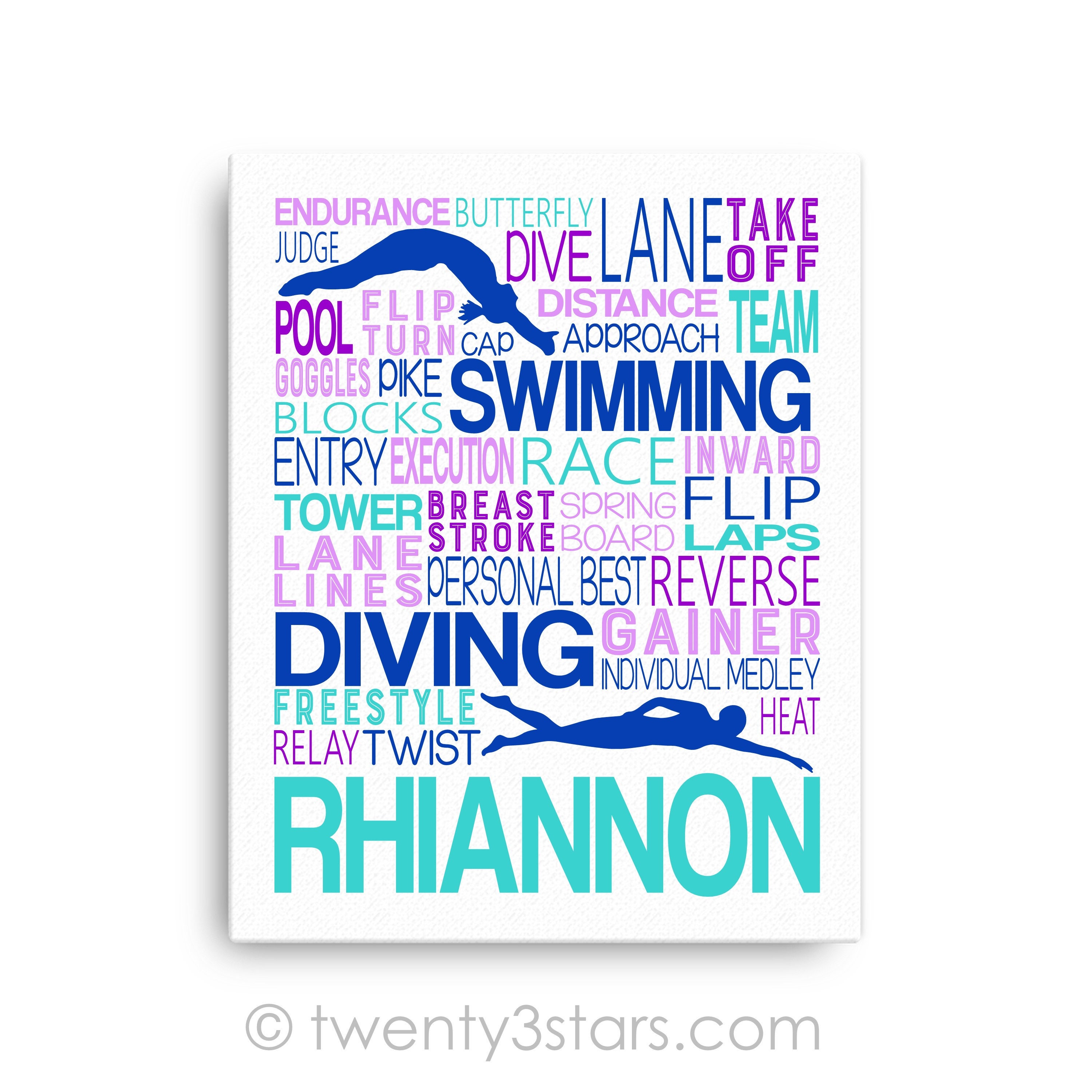 Personalized Diving Poster Diving Typography Art Gift for - Etsy Canada