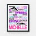 Personalized Diving Poster, Diving Typography Art, Gift for Diver ...