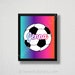 Girl's Soccer Poster, Girls Soccer Typography, Gift for Soccer Players ...