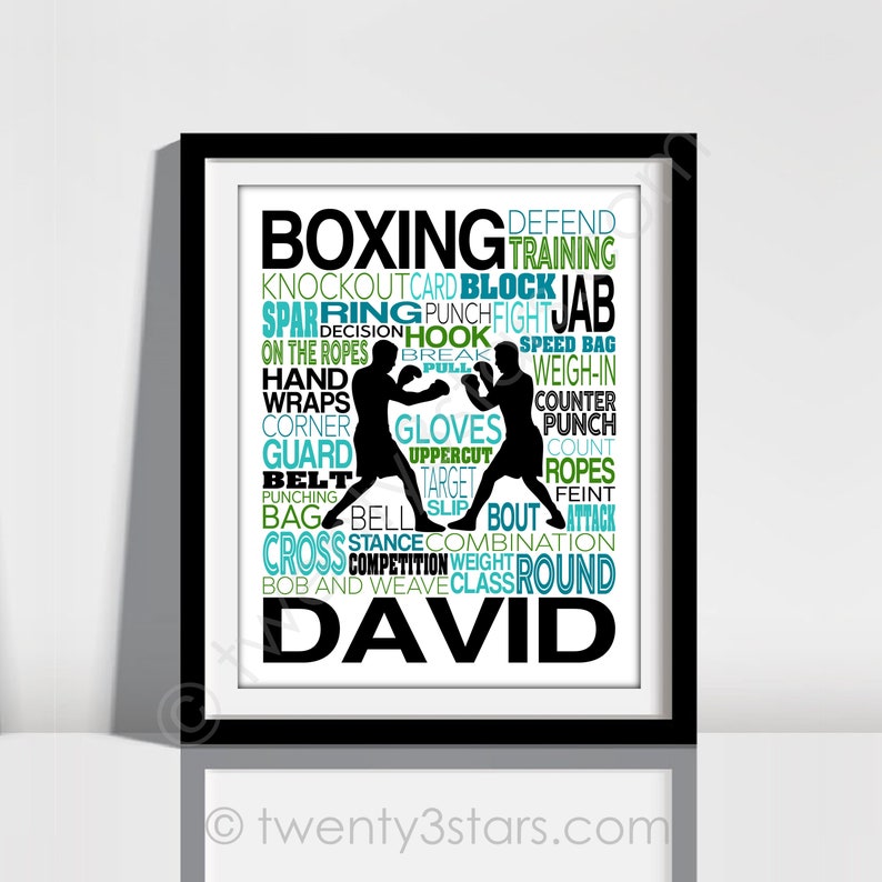 Women's Boxing Poster Boxing Typography Boxer Gift Gift - Etsy