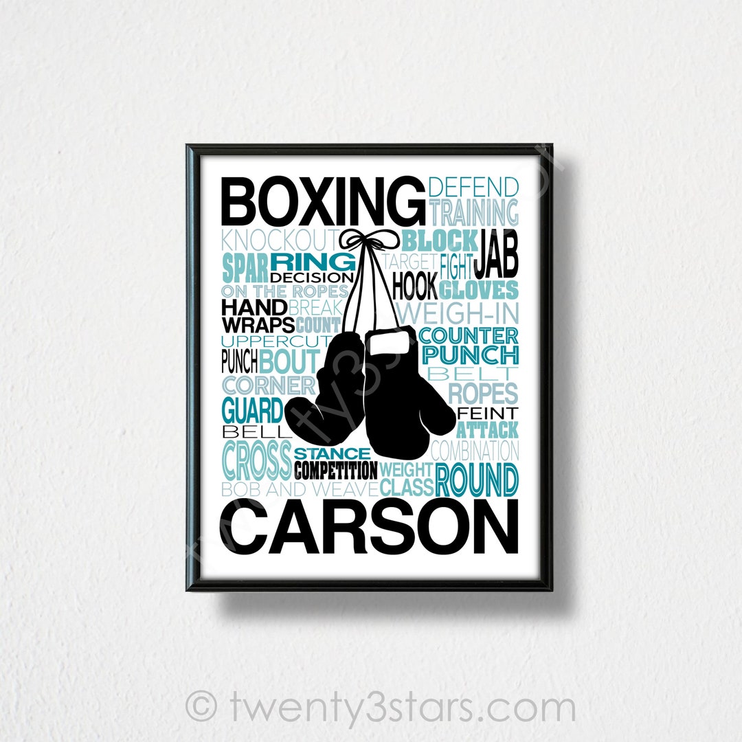 Custom Boxing Poster Boxing Typography Boxer Gift Gift for - Etsy