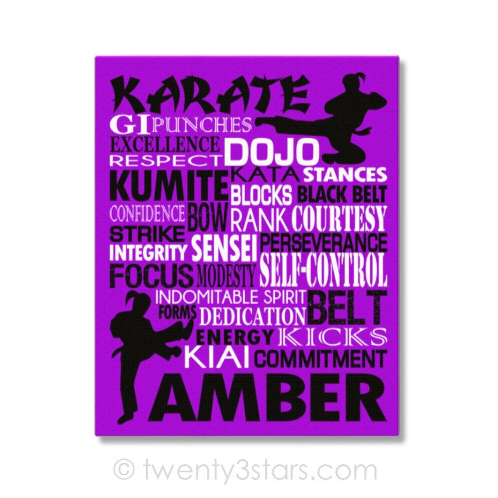 Karate Typography Poster Karate Gift Karate Coach Gift Gift - Etsy