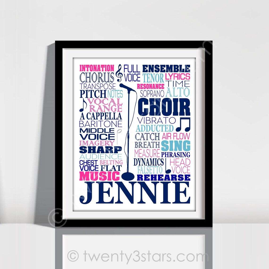 Choir Typography Poster Choir Teacher Gift Gift for Music | Etsy