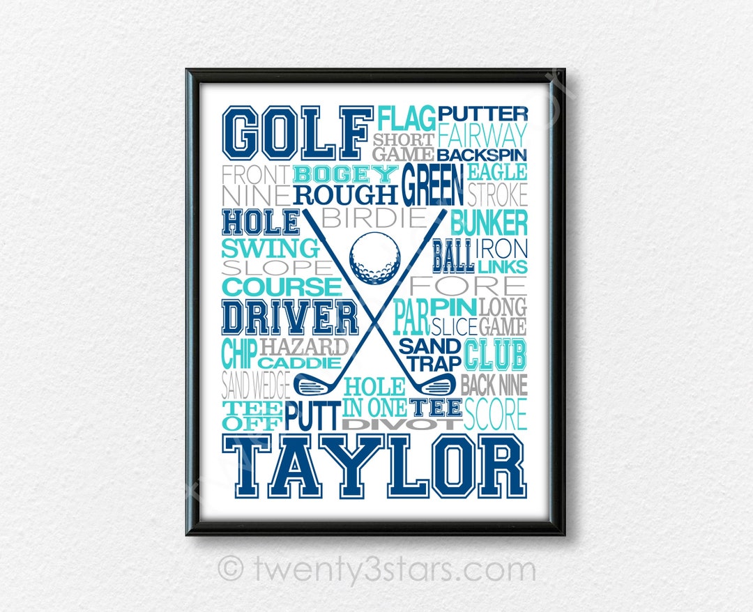 Custom Golf Word Art, Golfer Poster, Golf Name Art, Golfer Gift, Golf ...