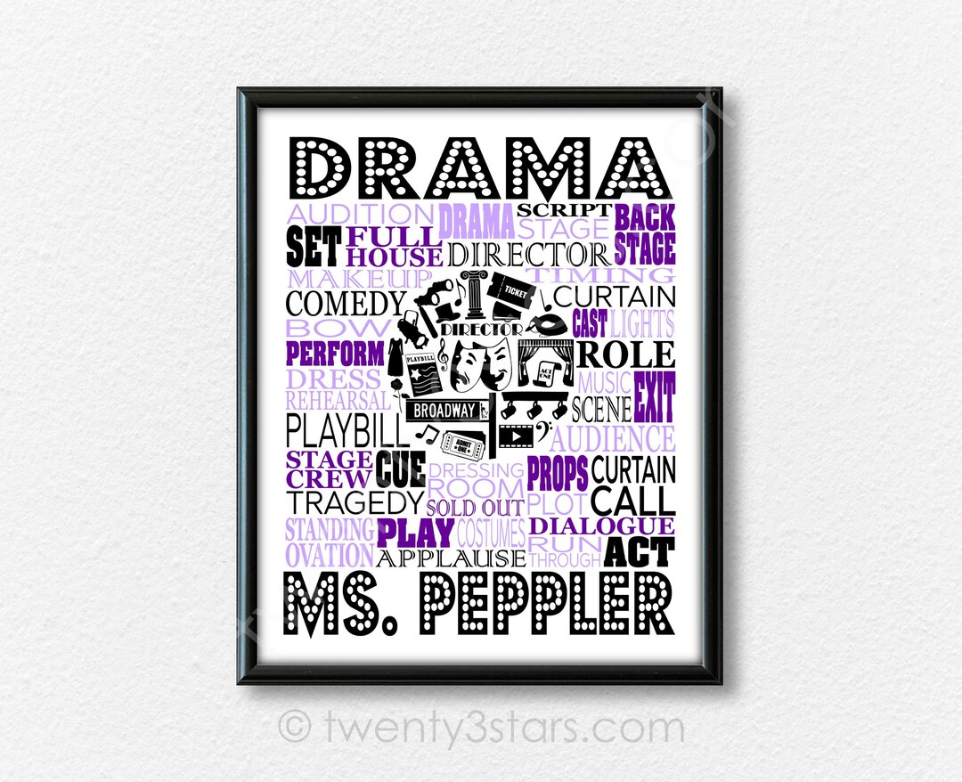 Custom Drama Gift Theatre Teacher Gift Gift for Acting - Etsy