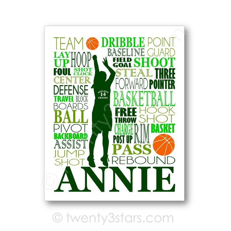 Girl's Basketball Poster Basketball Word Art Girls | Etsy Australia